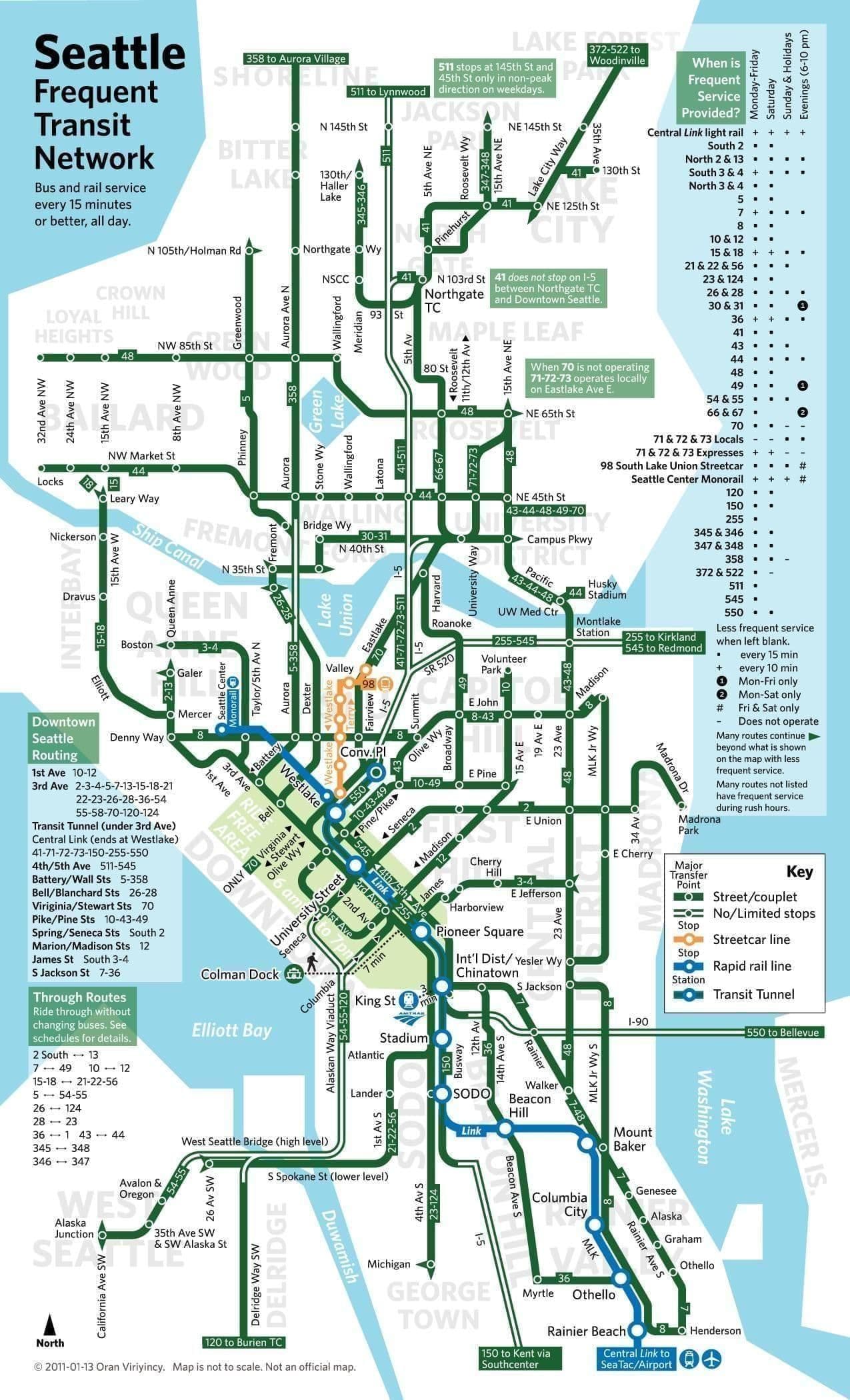 Kaart Van Seattle Bus Busroutes En Busstations Van Seattle Kaart Van Seattle Bus Busroutes En Busstations Van Seattle